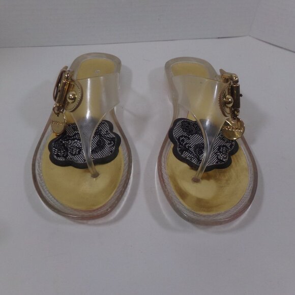 BCBGirls | Shoes | Bcb Girlswomens March Gold Slide Style 7m Sandals ...